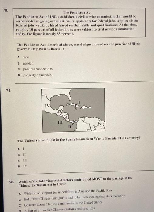 78. 79. 80. The Pendleton Act The Pendleton Act of | Chegg.com