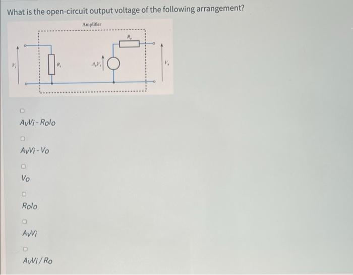 Solved What is the open-circuit output voltage of the | Chegg.com
