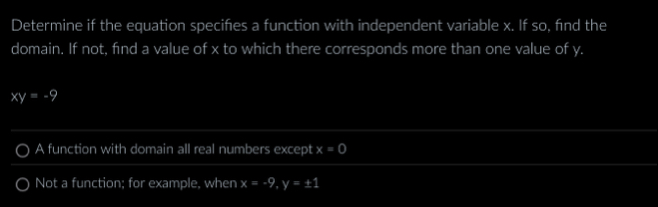 Solved Determine if the equation specifies a function with | Chegg.com