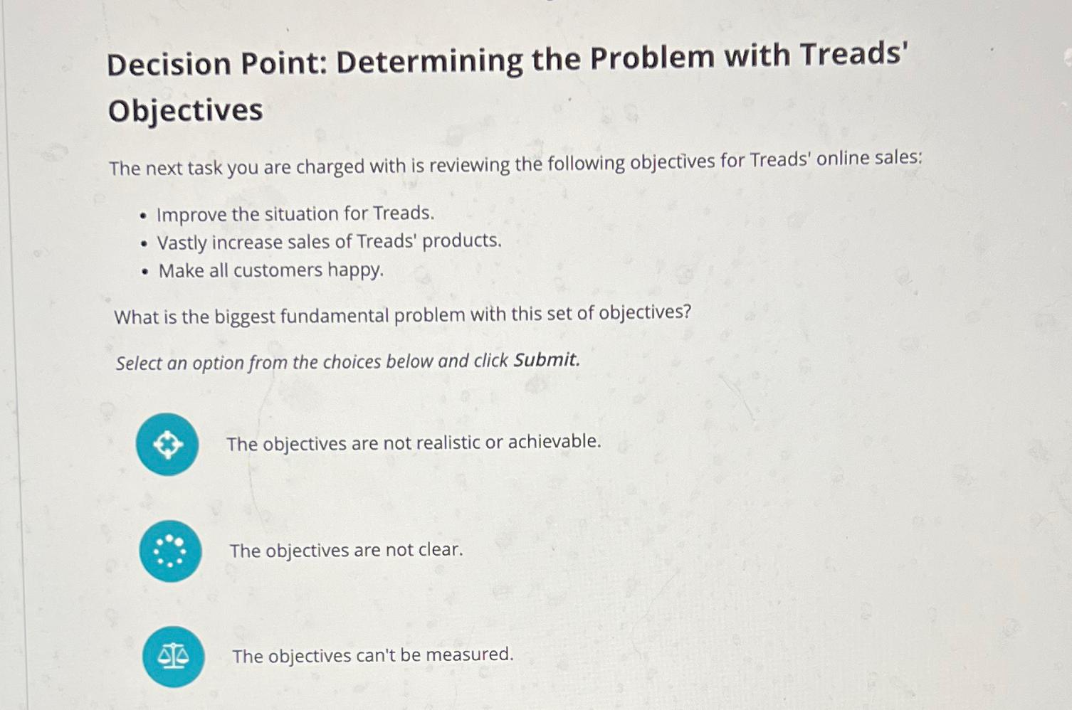 Solved Decision Point: Determining the Problem with | Chegg.com