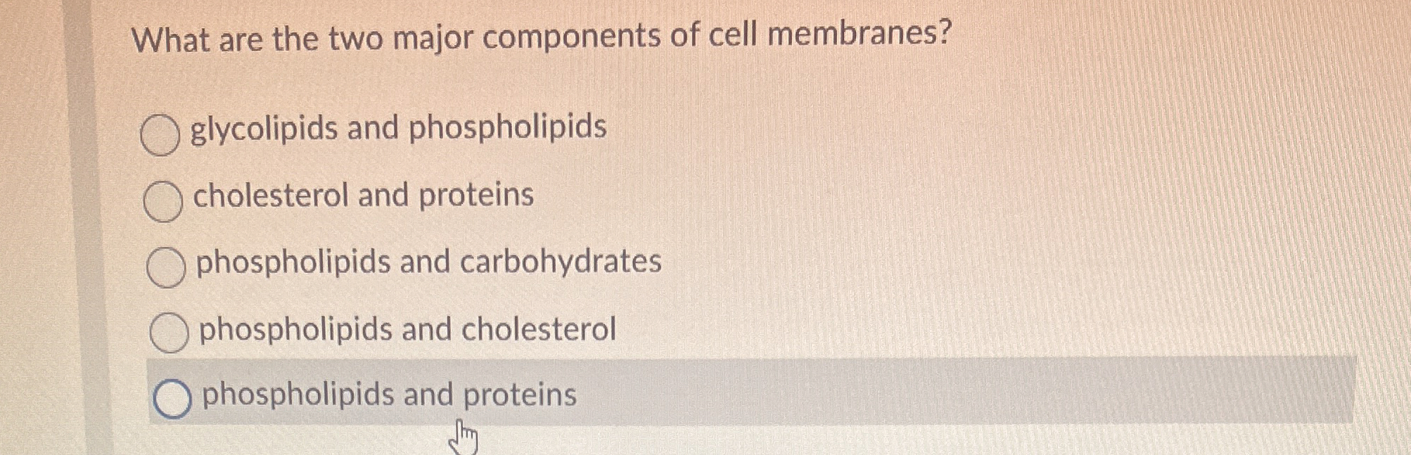 Solved What are the two major components of cell | Chegg.com