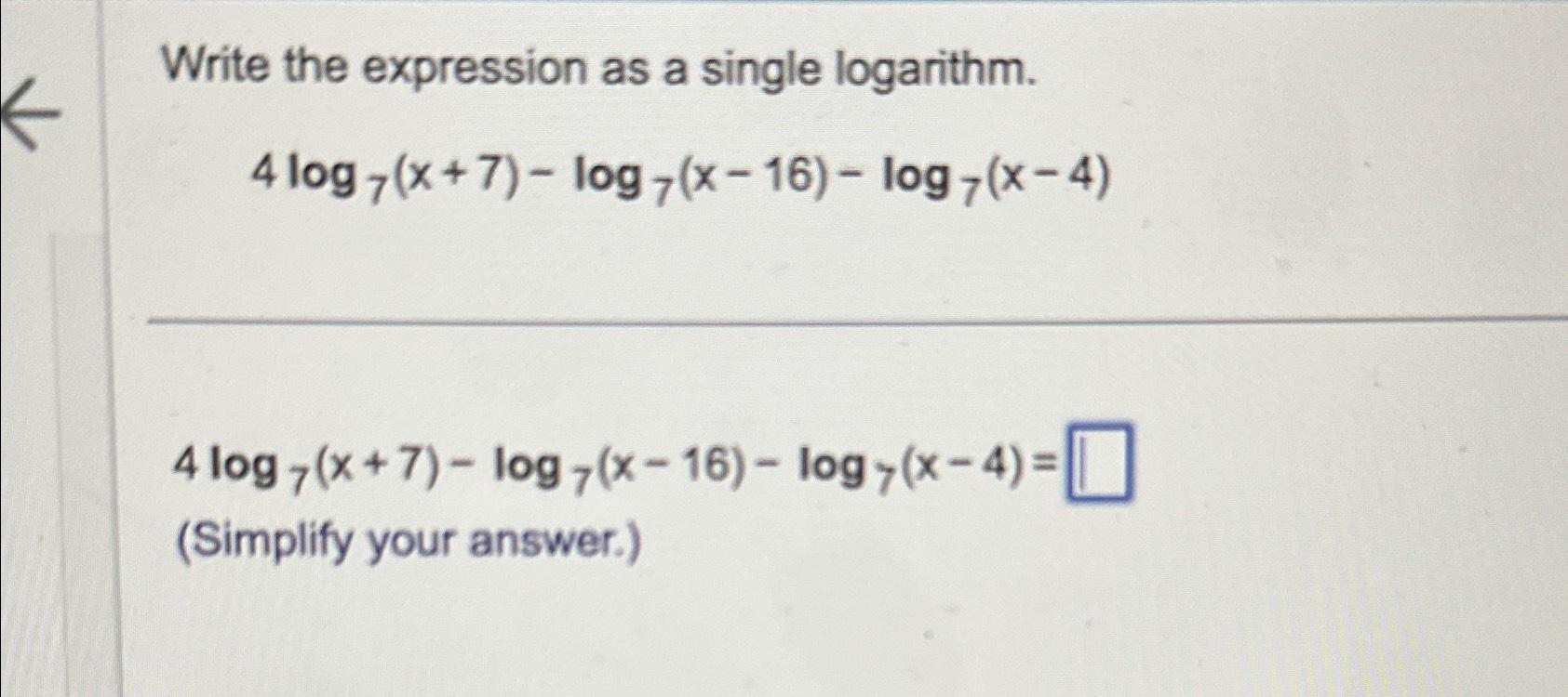 Solved Write the expression as a single | Chegg.com