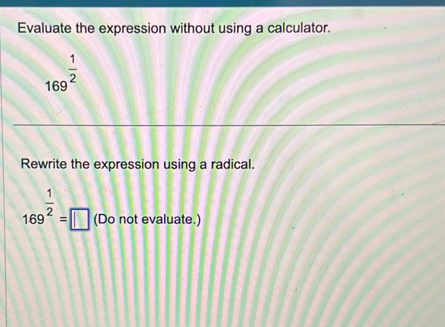Solved Evaluate the expression without using a | Chegg.com