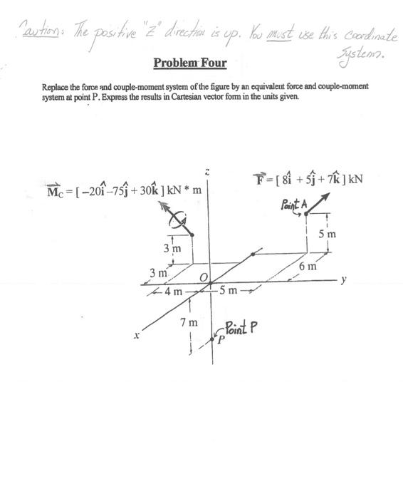 Solved Aaution: The positive "Z" direction is up. lou must | Chegg.com