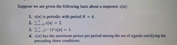 Solved Suppose we are given the following facts about a | Chegg.com