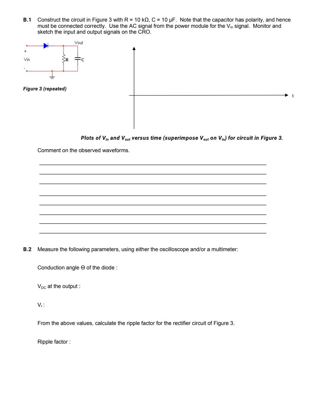 Solved B.1 Construct the circuit in Figure 3 with | Chegg.com