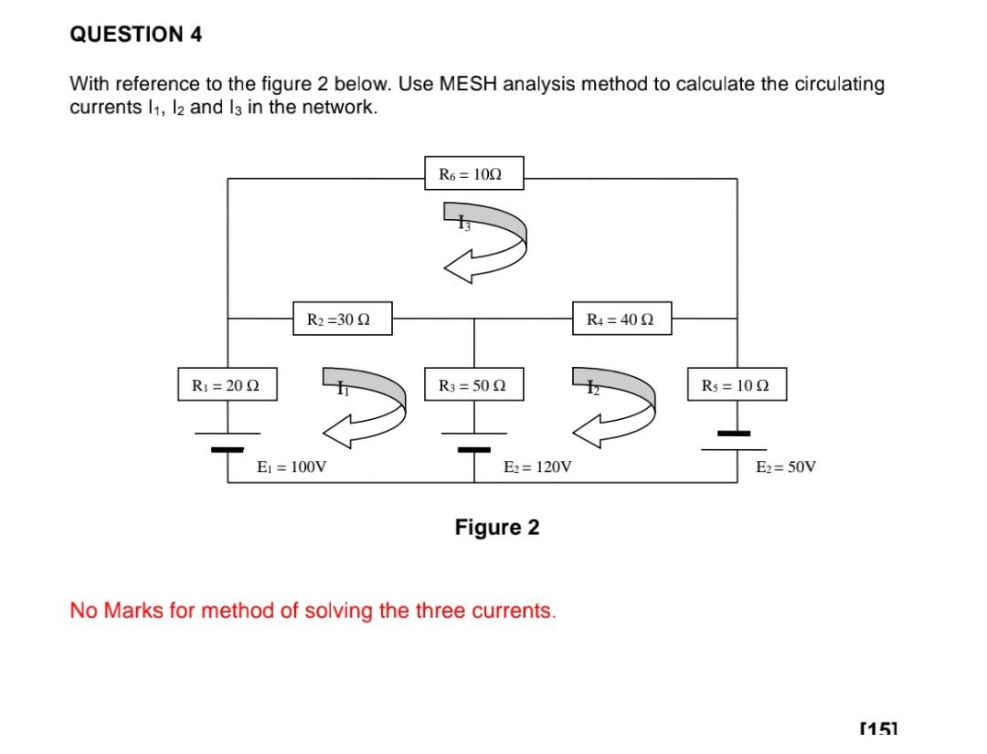 Solved With reference to the figure 2 below. Use MESH | Chegg.com
