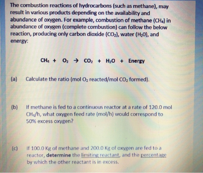 Solved The combustion reactions of hydrocarbons (such as | Chegg.com