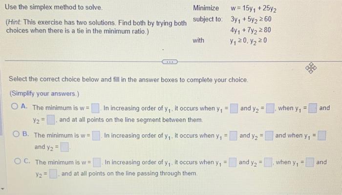 Solved Select the correct choice below and fill in the | Chegg.com