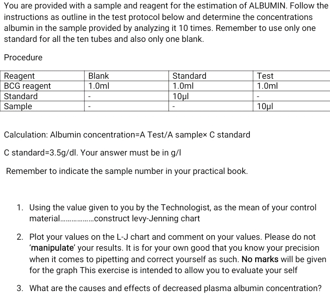 Solved You are provided with a sample and reagent for the | Chegg.com