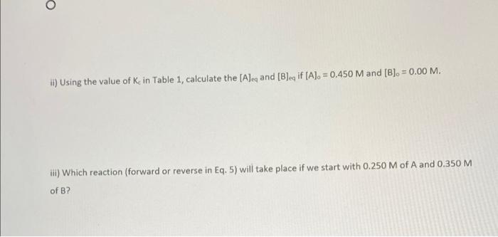 Solved Part I. Equilibrium Constant Calculations A. Watch | Chegg.com
