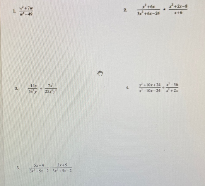 Solved 42-8 1. น+2w พ” - 49 2. 146ะ 346x-24 I46 -14 | 5.xy | Chegg.com