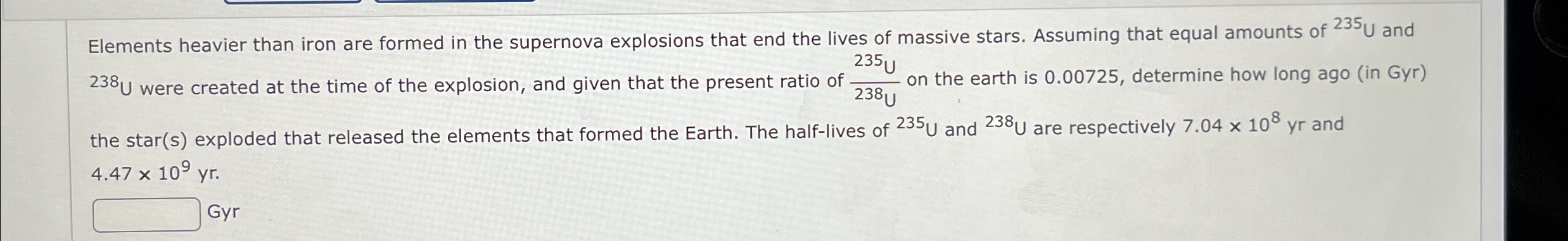 Solved Elements heavier than iron are formed in the | Chegg.com