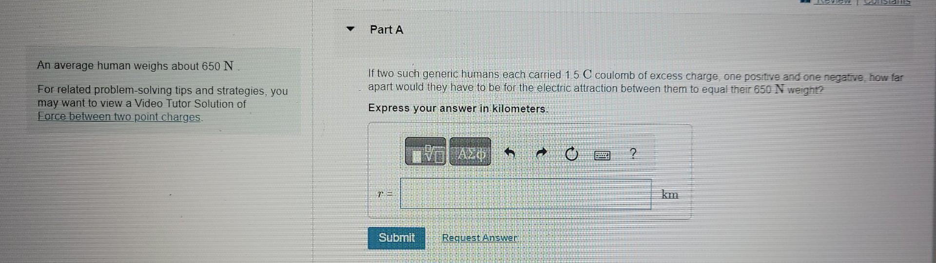 Solved An average human weighs about 650 N. If two such | Chegg.com
