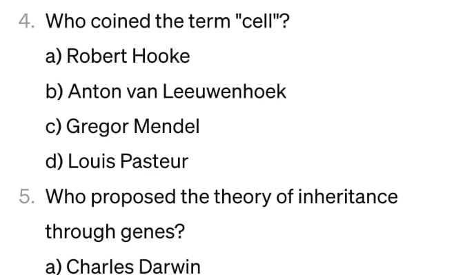 Solved biology: Who coined the term "cell"?a) ﻿Robert | Chegg.com