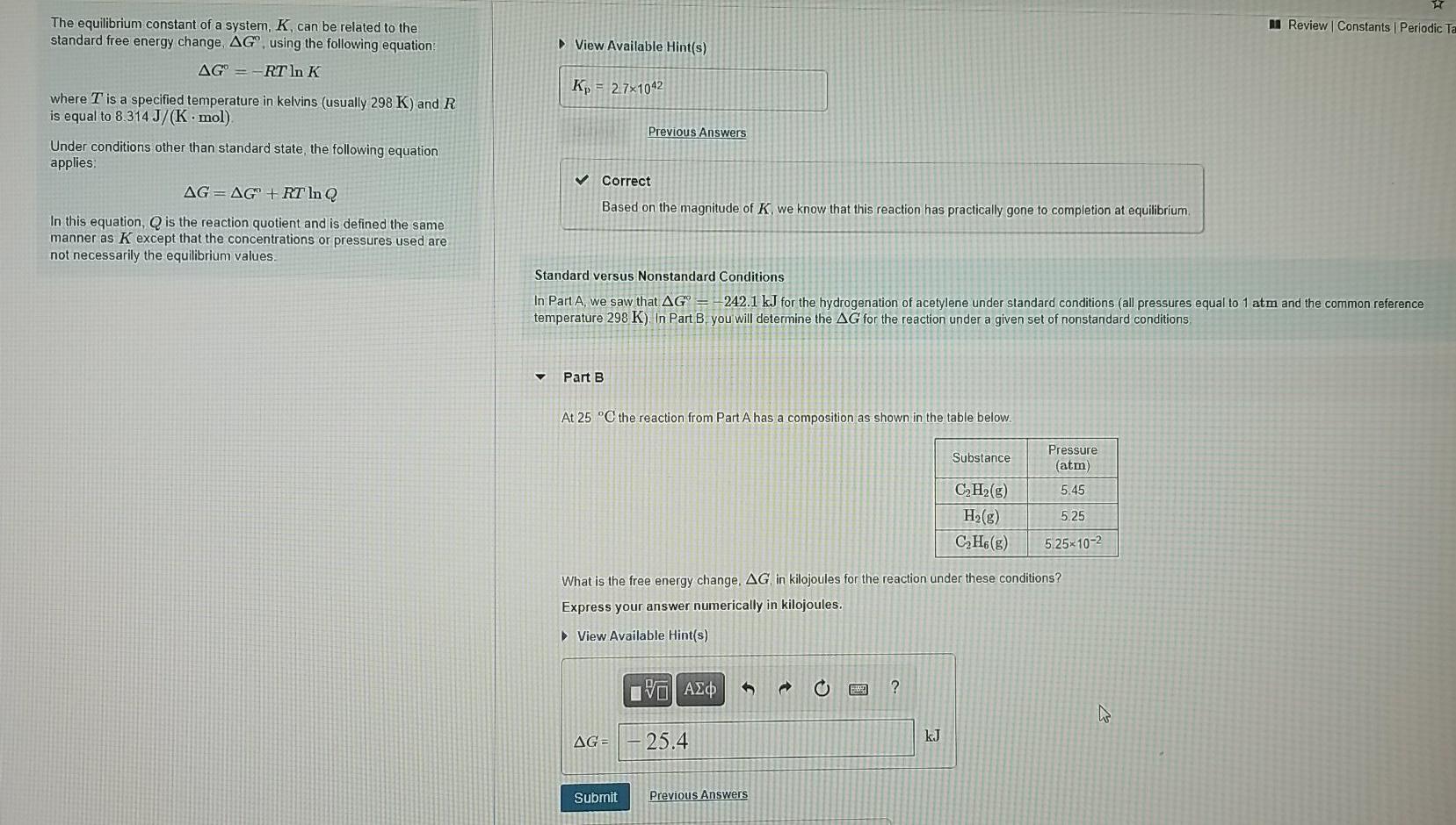 Solved Review Constants Periodic Ta The equilibrium constant | Chegg.com