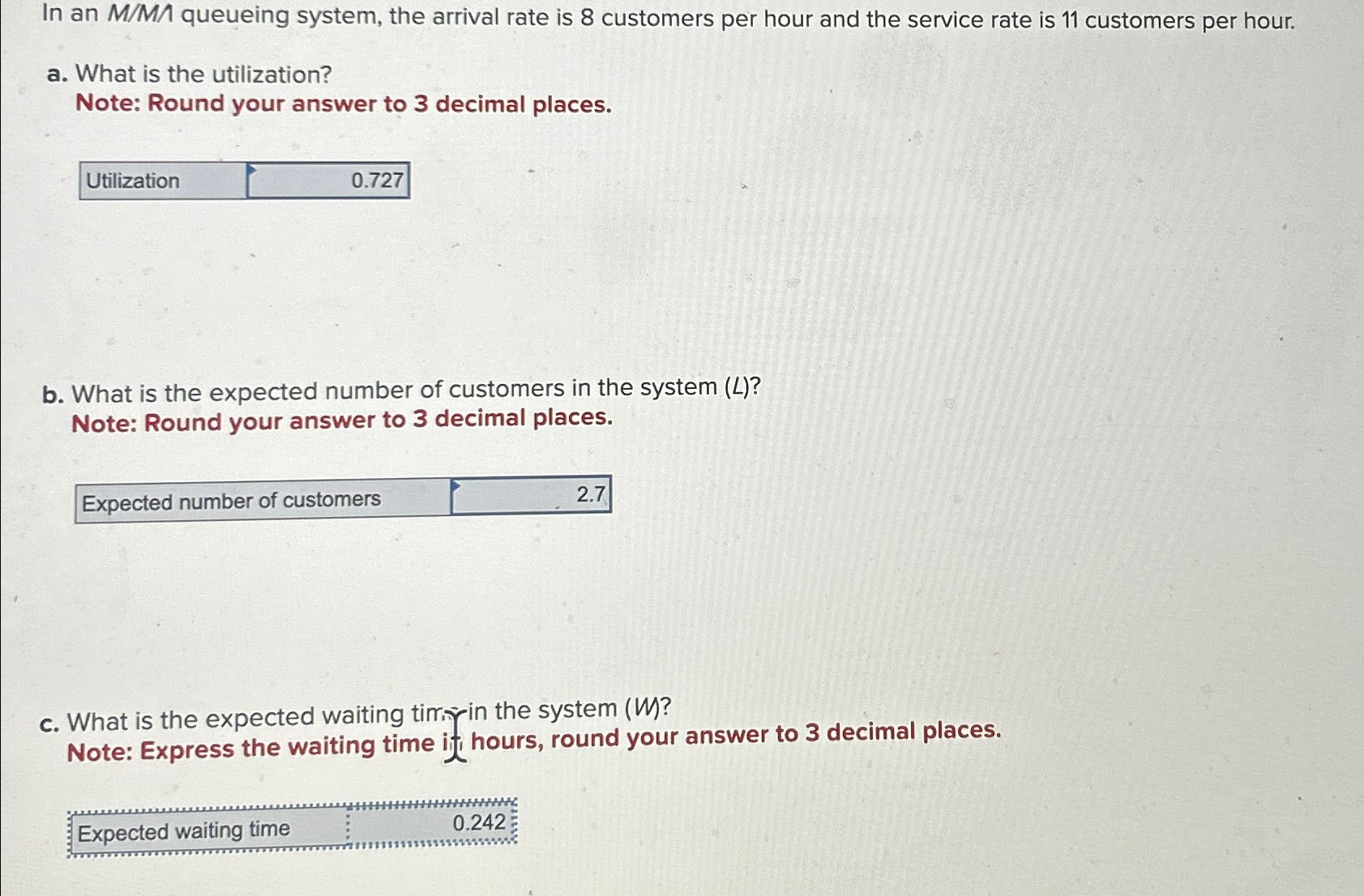 Solved In an MM?? ﻿queueing system, the arrival rate is 8 | Chegg.com