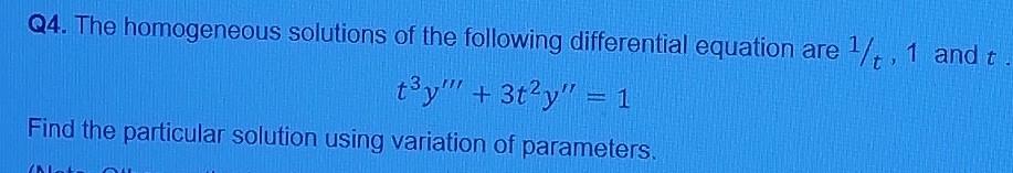 Solved The homogeneous solutions of the following | Chegg.com
