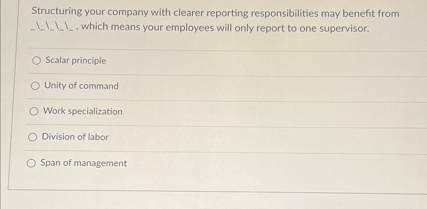 Solved Structuring your company with clearer reporting | Chegg.com