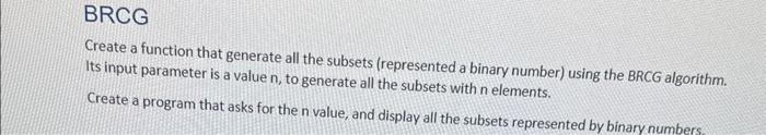 i need help implementing the Binary Reflected Grey | Chegg.com