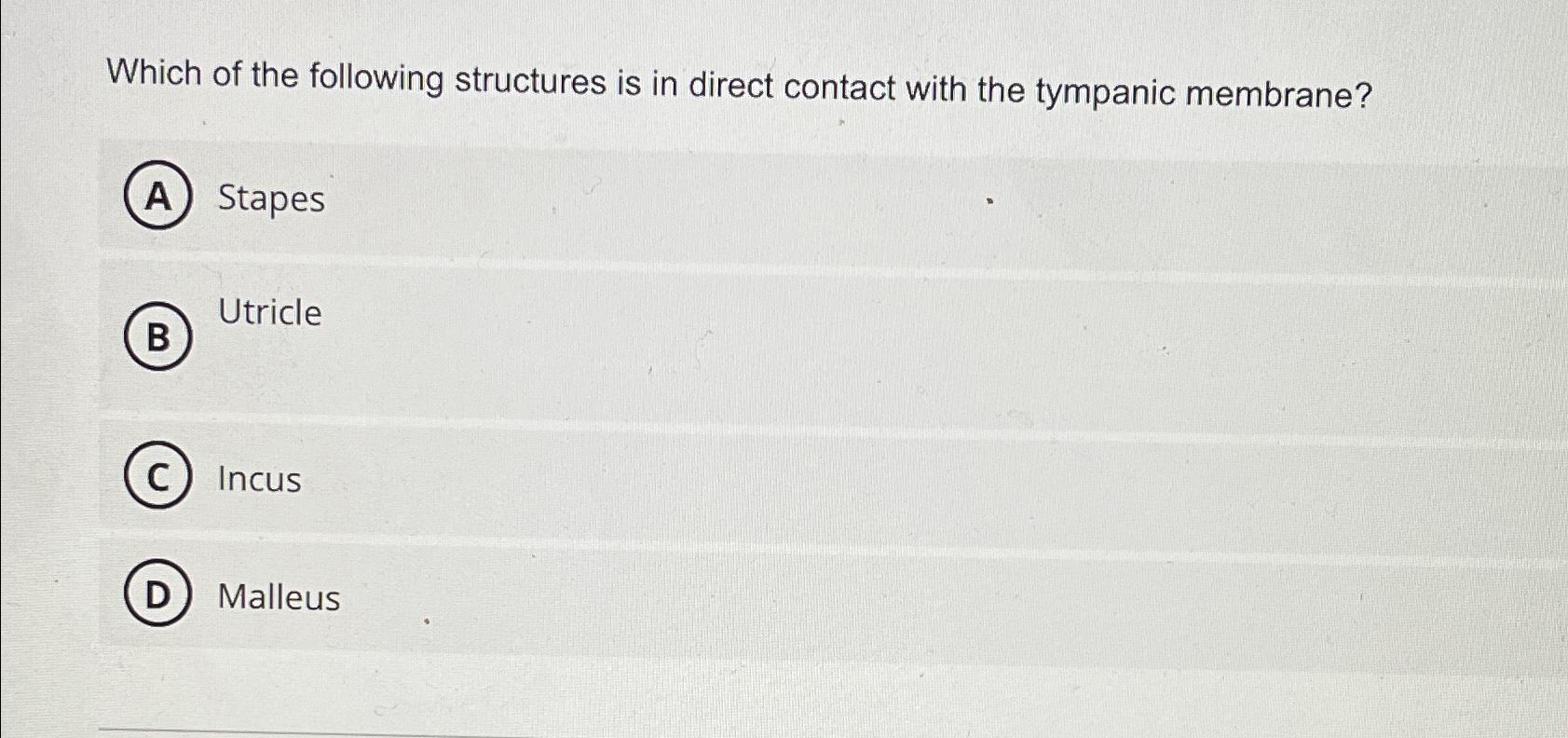 Solved Which of the following structures is in direct | Chegg.com