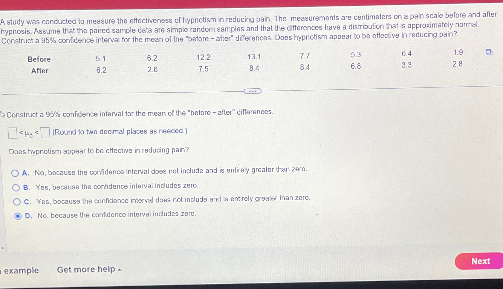 Solved A study was conducted to measure the effectiveness of | Chegg.com