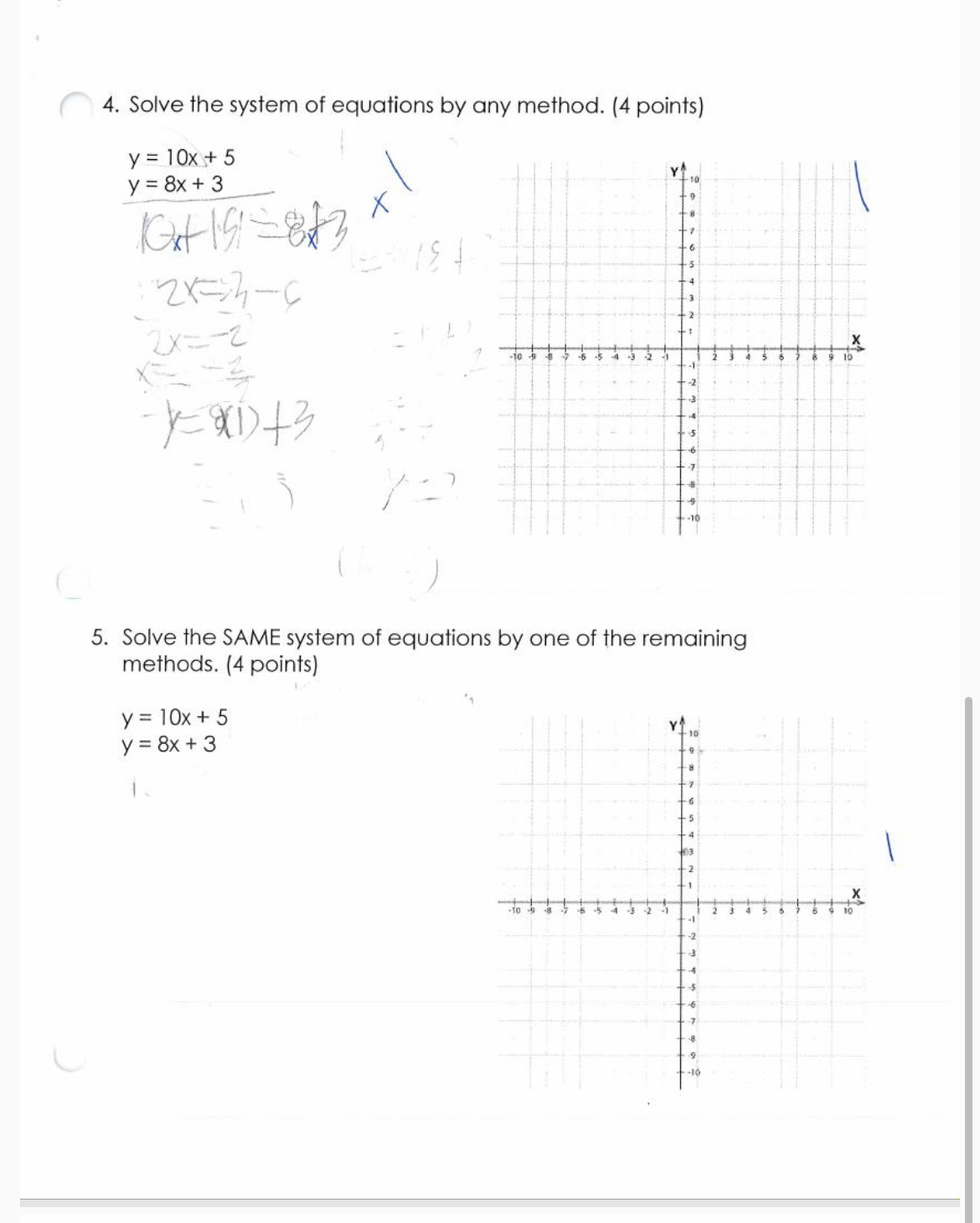 Solved Solve the system of equations by any method. (4 | Chegg.com