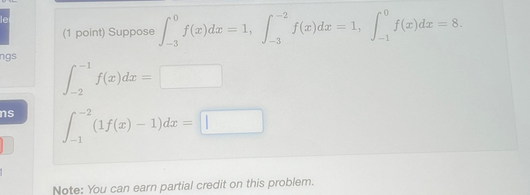 Solved (1 ﻿point) ﻿Suppose | Chegg.com