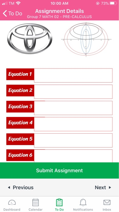 Toyota Logo Graph Equations Of 3 Pairs Of Ellipses