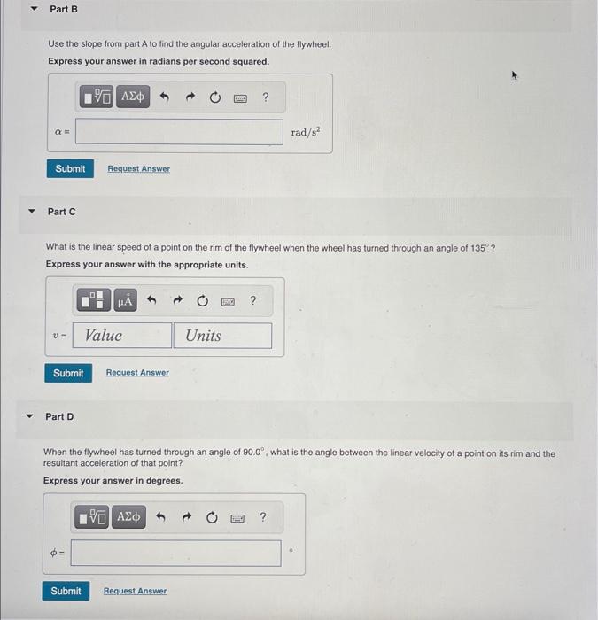 Solved You are analyzing the motion of a large flywheel that | Chegg.com
