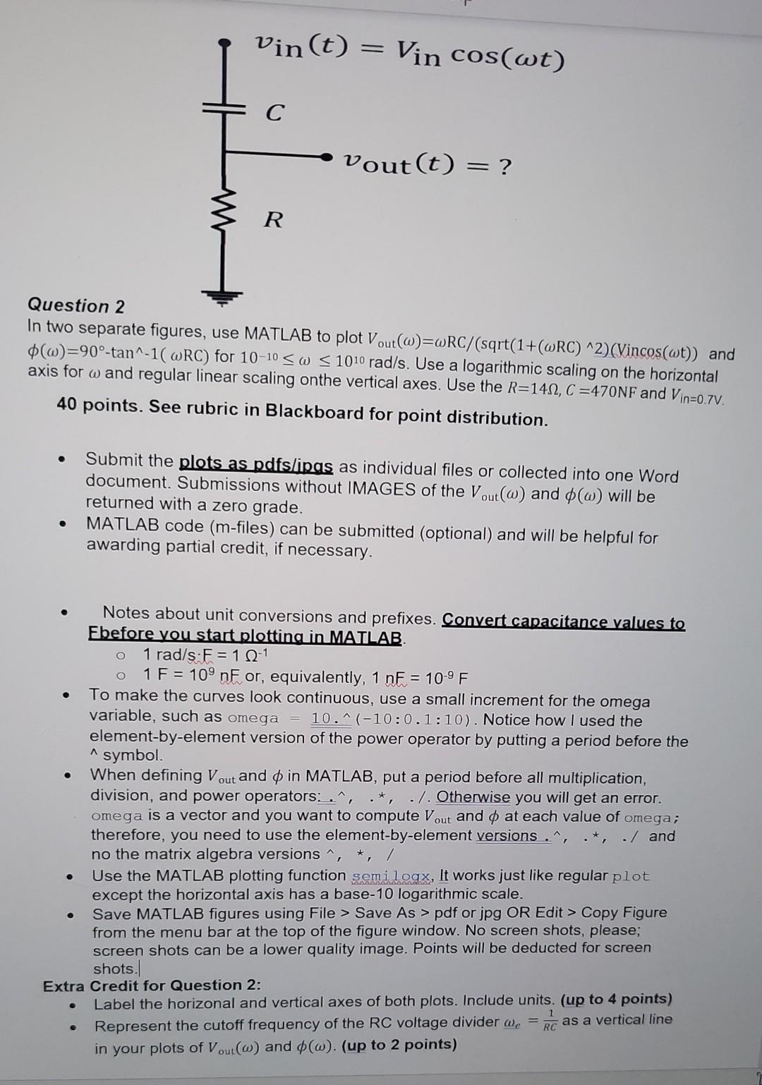 Solved - Submit the plots as pdfs/ings as individual files | Chegg.com