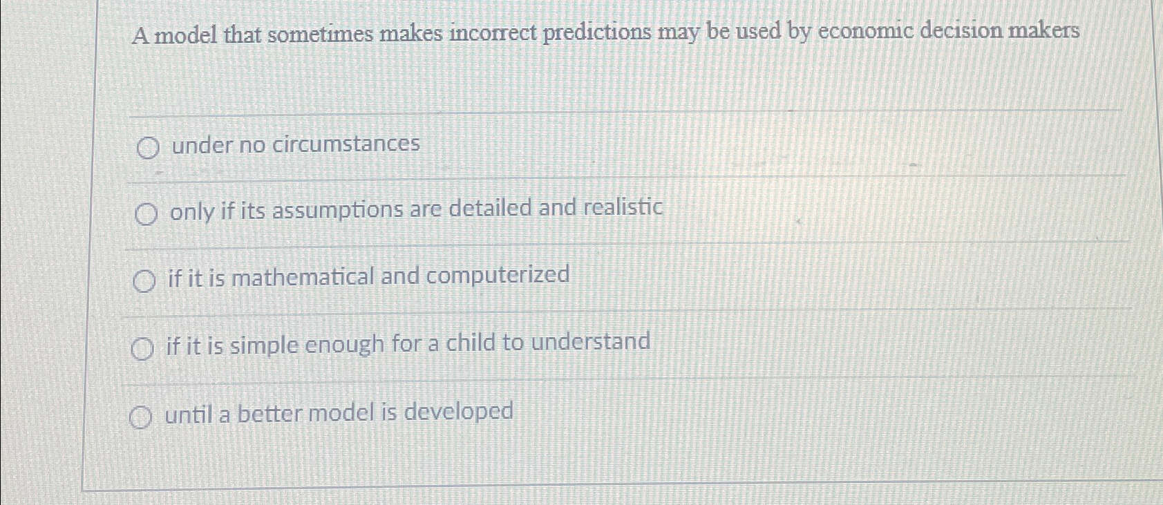 Solved A model that sometimes makes incorrect predictions | Chegg.com