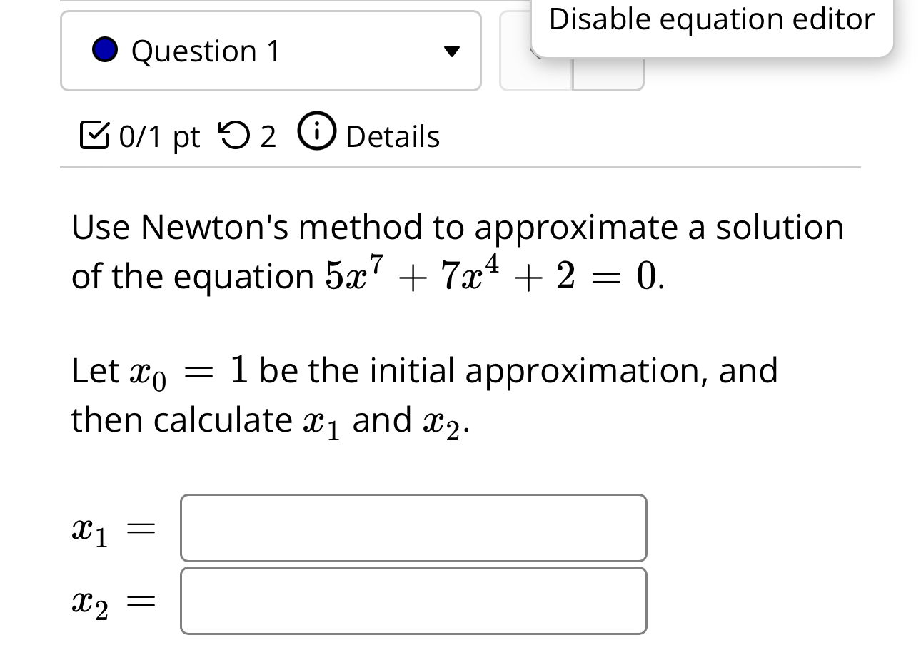 Solved Disable equation editorQuestion 10/1 ﻿pt 2 (i) | Chegg.com