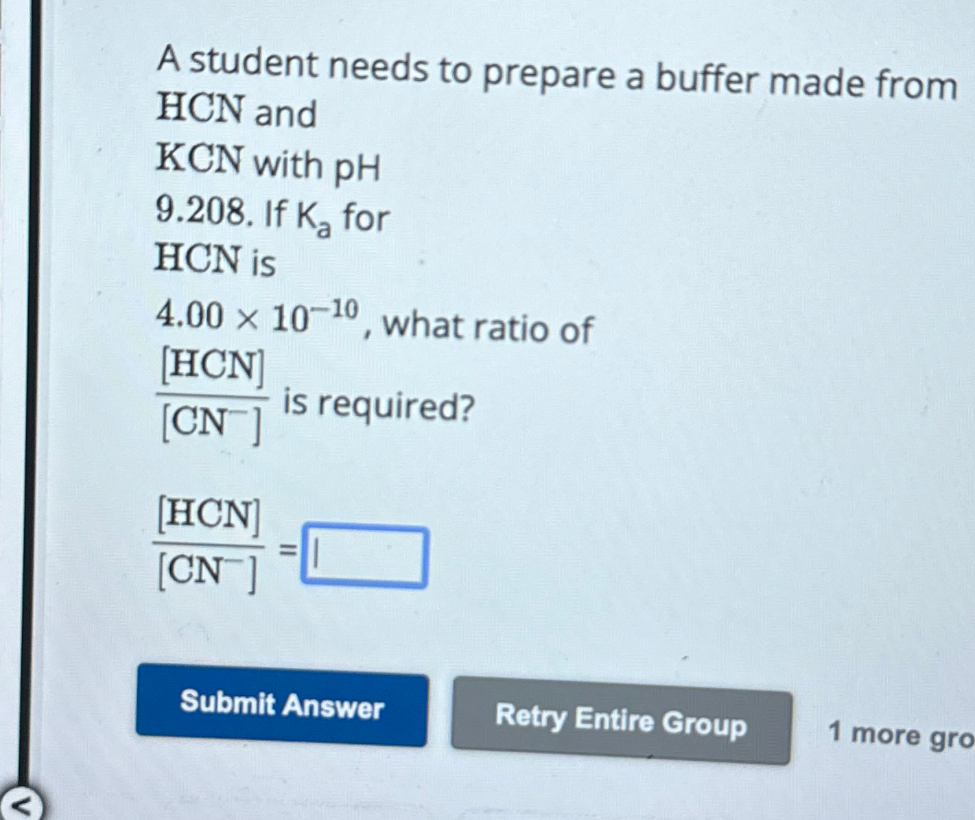 Solved A student needs to prepare a buffer made from HCN | Chegg.com