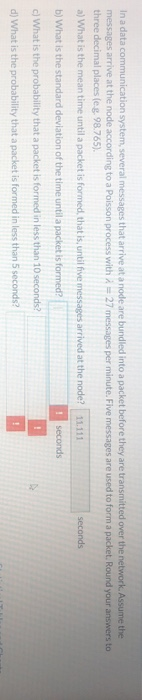 Solved In a data communication system, several messages that | Chegg.com