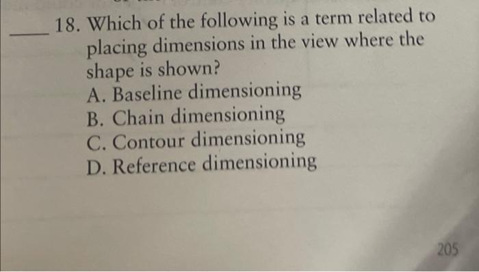 Solved 18. Which of the following is a term related to | Chegg.com