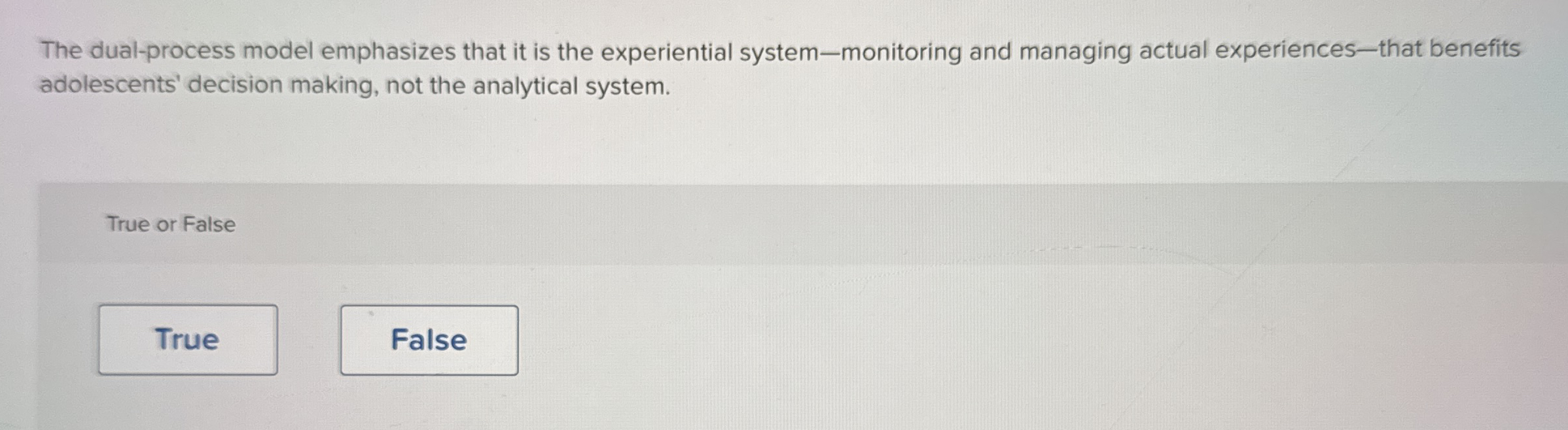 Solved The dual-process model emphasizes that it is the | Chegg.com