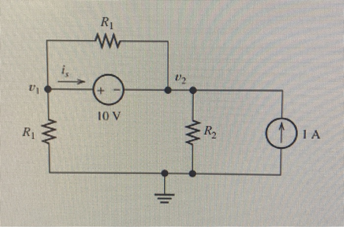 Solved Solve for the node voltages shown in the figure. Take | Chegg.com