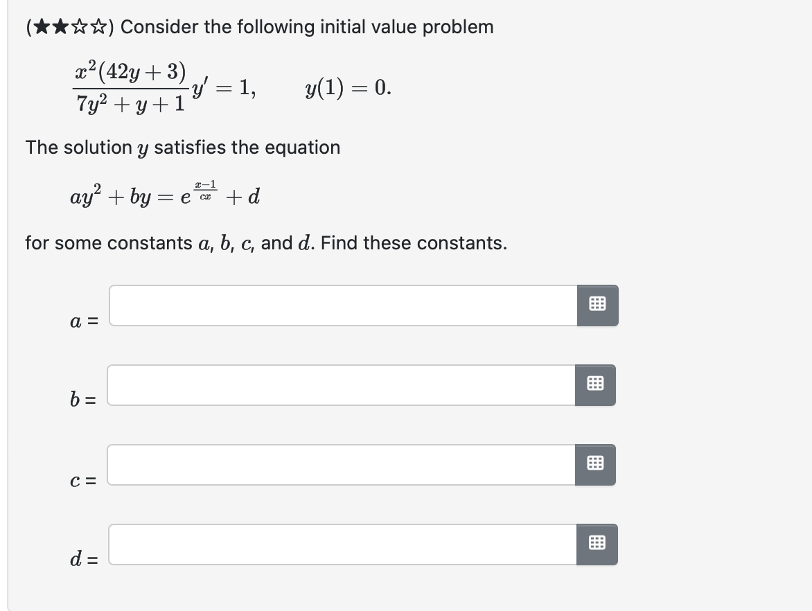 Solved Consider the following initial value | Chegg.com