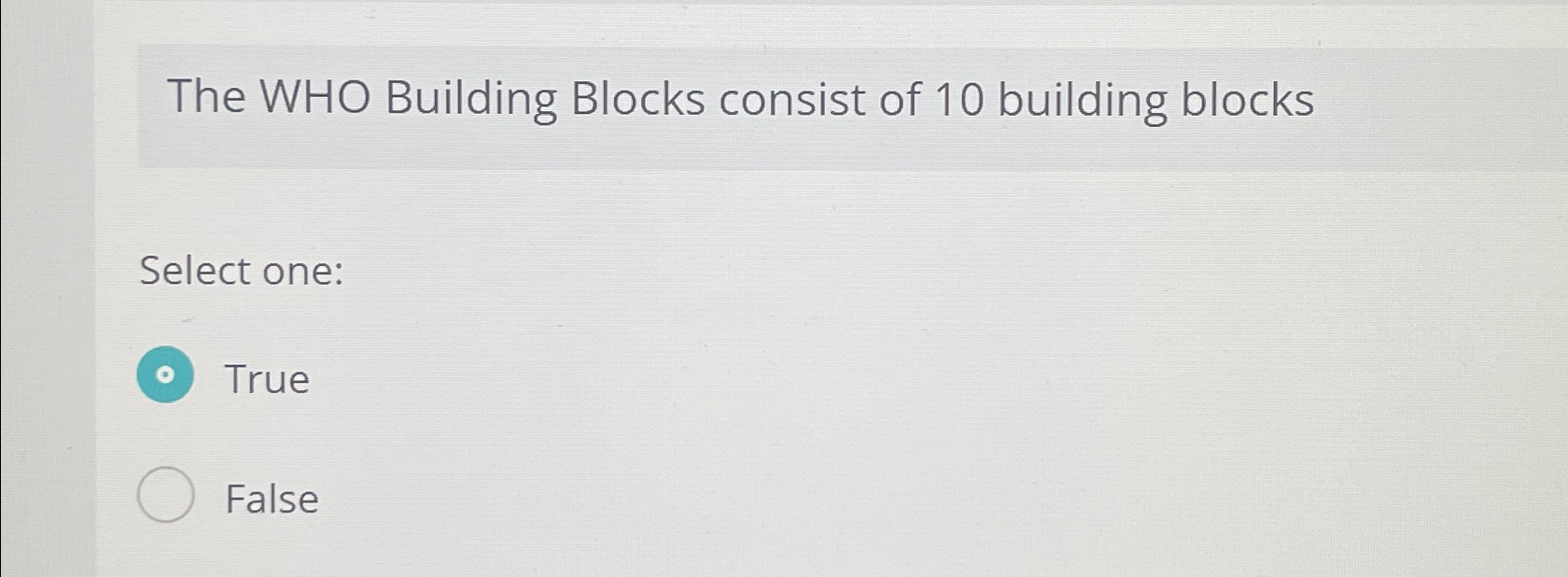 Solved The WHO Building Blocks consist of 10 ﻿building | Chegg.com