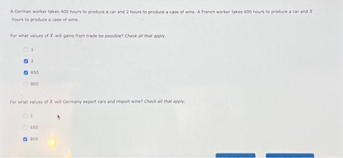 Solved A. German worker takes 400 hours to produce a car and | Chegg.com