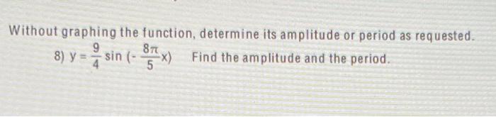 Solved Without graphing the function, determine its | Chegg.com