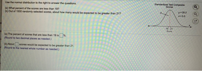 Solved Use the normal distribution to the right to answer | Chegg.com