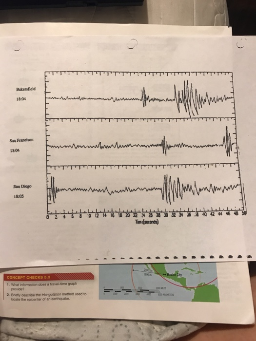 Part C. (Groups of Three) Determining Earthquake | Chegg.com