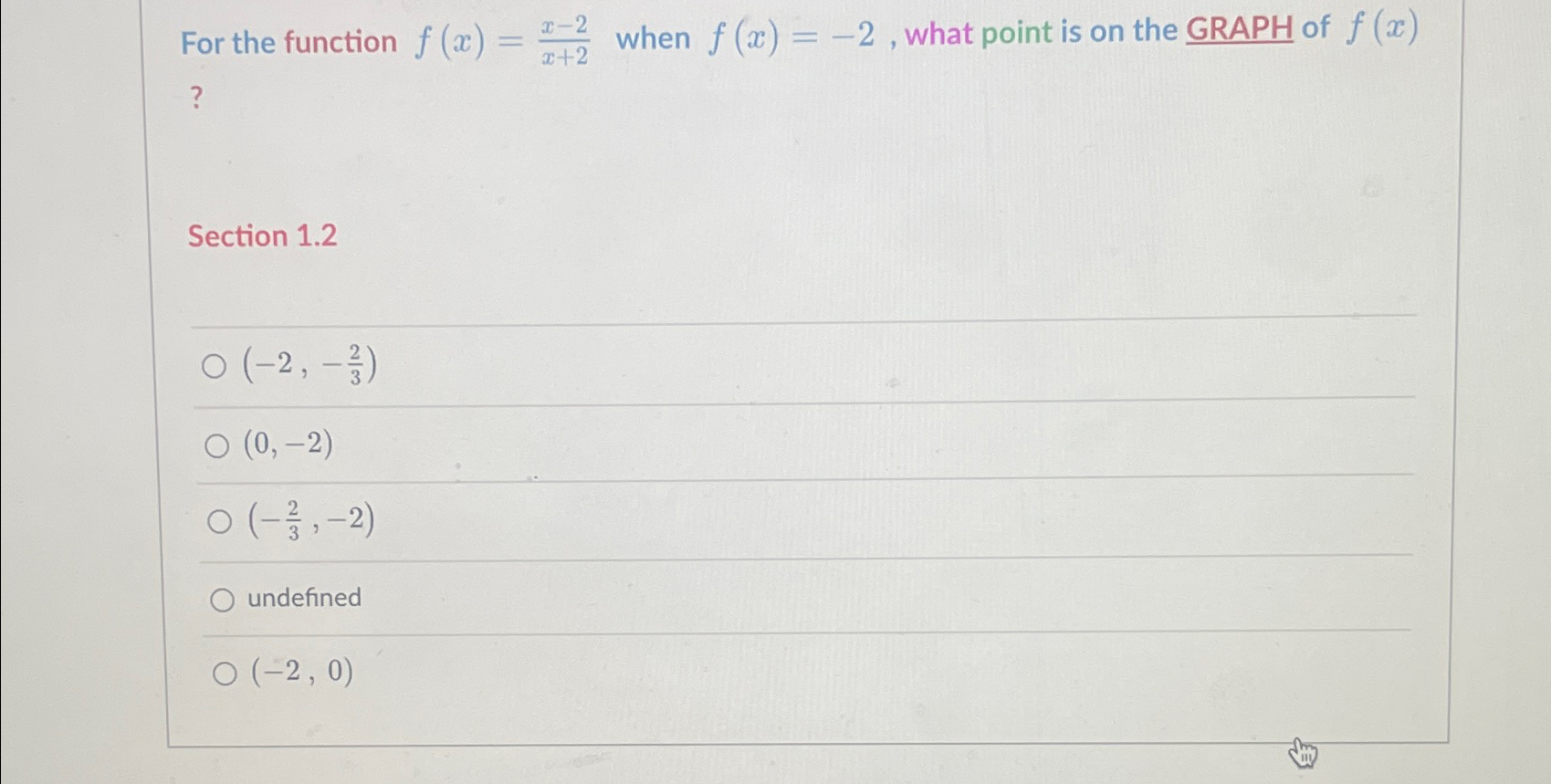 Solved For the function f(x)=x-2x+2 ﻿when f(x)=-2, ﻿what | Chegg.com