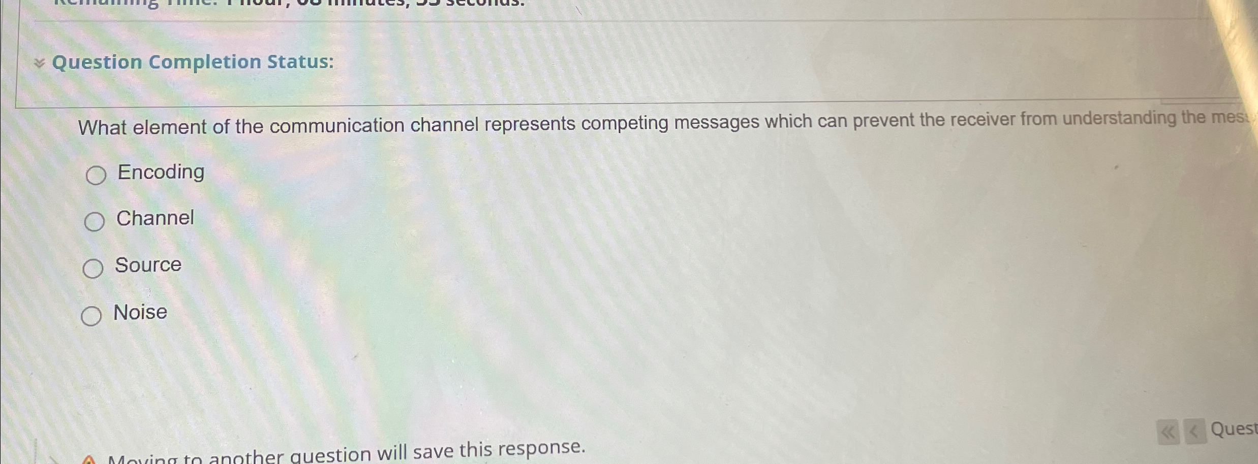 Solved Question Completion Status:What element of the | Chegg.com