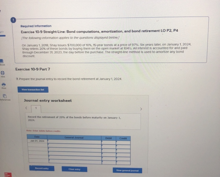 Required information Exercise 10-9 Straight-Line: | Chegg.com
