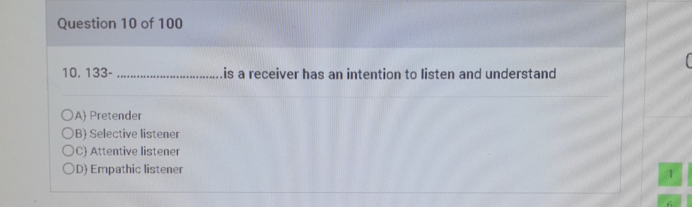 Solved Question 10 ﻿of 10010. 133- q, ﻿is a receiver has an | Chegg.com