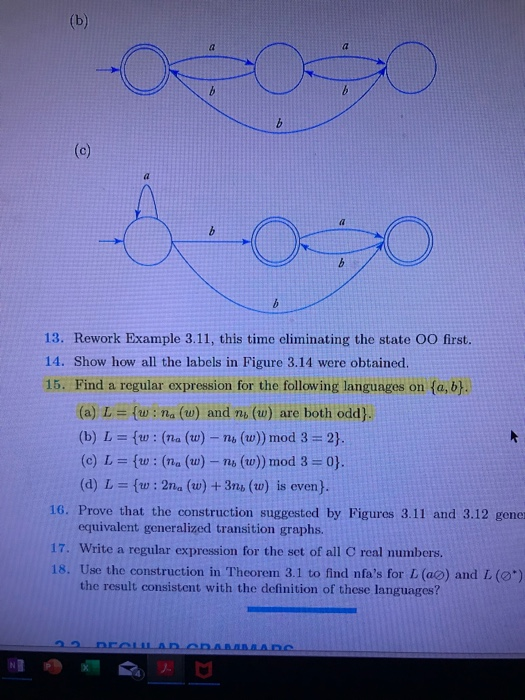 Solved 13. Rework Example 3.11, this time eliminating the | Chegg.com