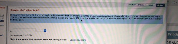 Solved PRINTER VERSION BACK NEXT RCES Chapter 10, Problem 44 | Chegg.com